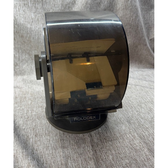 Rolodex | Office | Vintage Rolodex Rotary Card File Woodgrain Smoked ...
